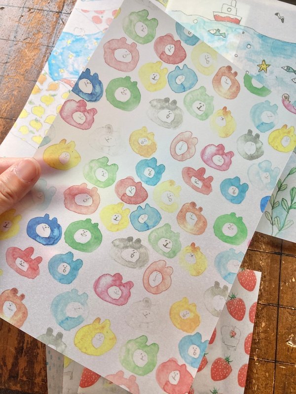 Spicaの庭 muuちゃん “夏の透けるデザインペーパー” の詰め合わせセット | 通販 マスキングテープ専門店このはな