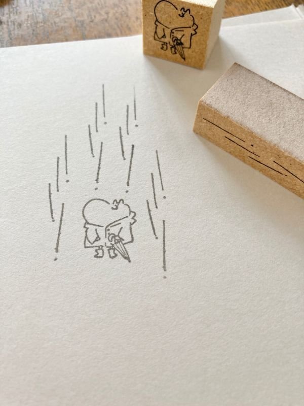 Spicaの庭 スタンプ muuちゃんのはんこ ”6月の雨の日セット” | 通販 マスキングテープ専門店このはな